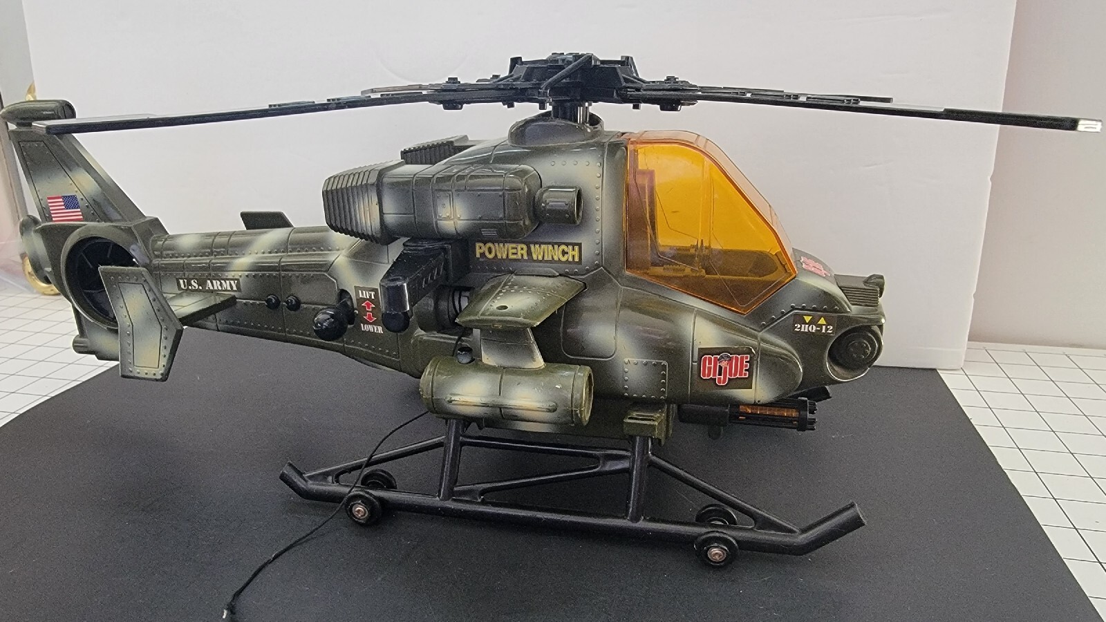 2001 Vintage GI Joe Funrise Hasbro Winch US Army Helicopter Power 2HQ ...