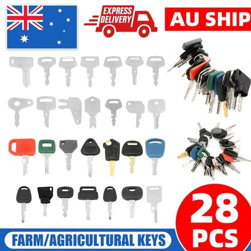 AU 28 Excavator Keys Plant Digger Master Set BOBCAT KUBOTA HITACHI JCB ...