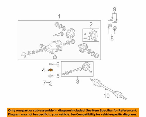 41653-50070 Toyota Stopper, rear differential mount, upper 4165350070 ...