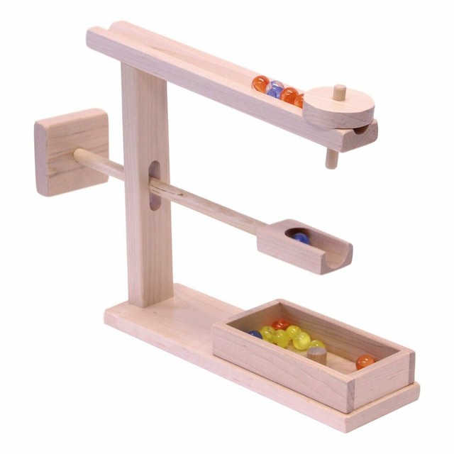 Amish Made Wooden Marble Roller Machine Toy for sale online | eBay