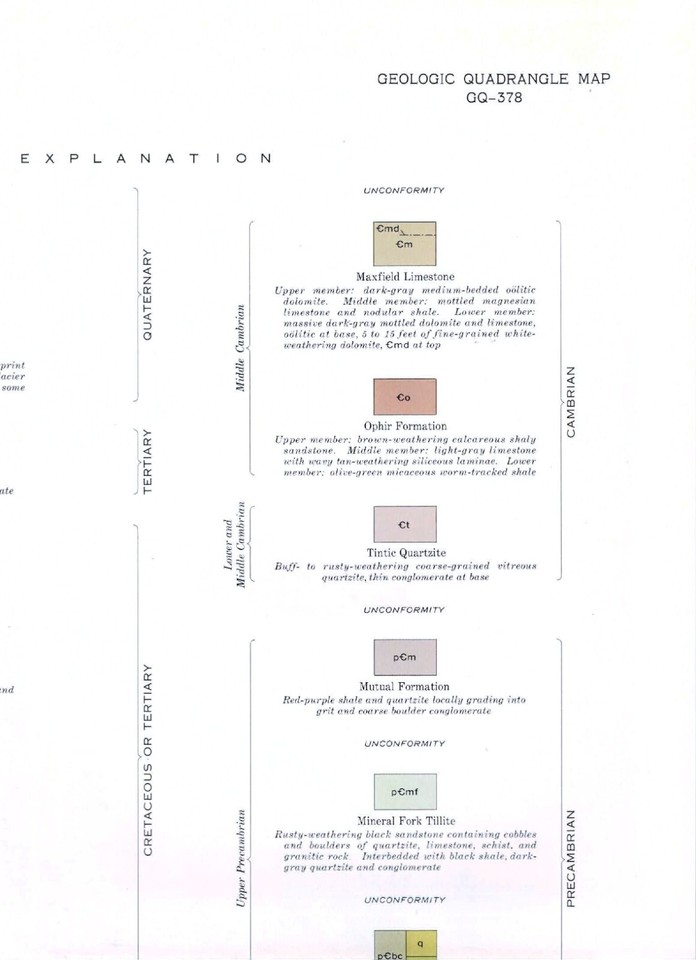 USGS Geologic Map: Dromedary Peak Quadrangle, Utah | eBay