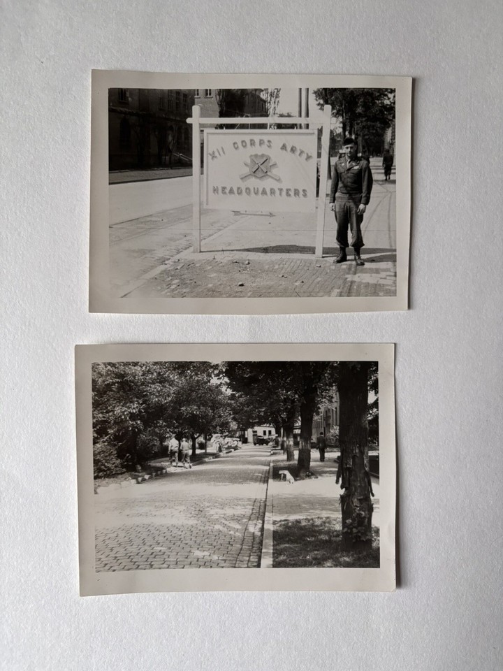 Photo Lot WW2 Era XII Corps Artillery Headquarters Military Soldiers ...