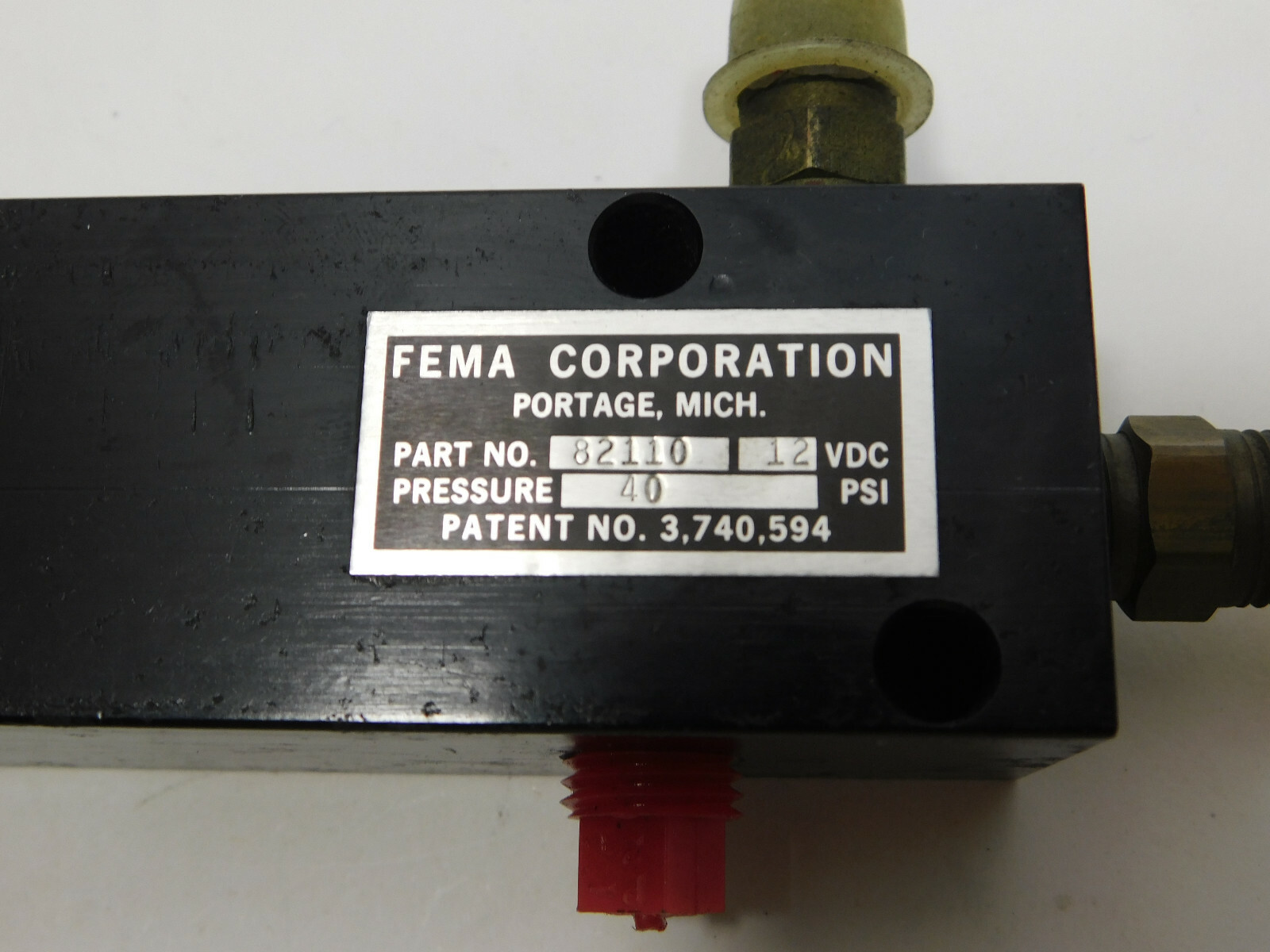 FEMA Corporation Proportional Pressure Control Valve 82110 12VDC 40psi ...
