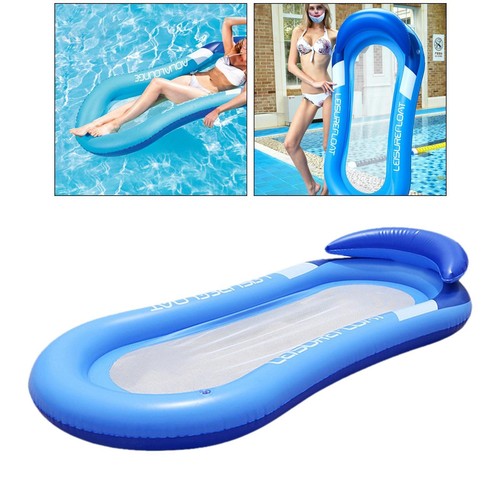 Durable Pool Float Bed Mesh Floating Lounger Summer Game Mattress ...