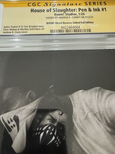 HOUSE OF SLAUGHTER #1 ANDREW CURRY PEN & INK GILDED FOIL LTD 100 SIGNED ...