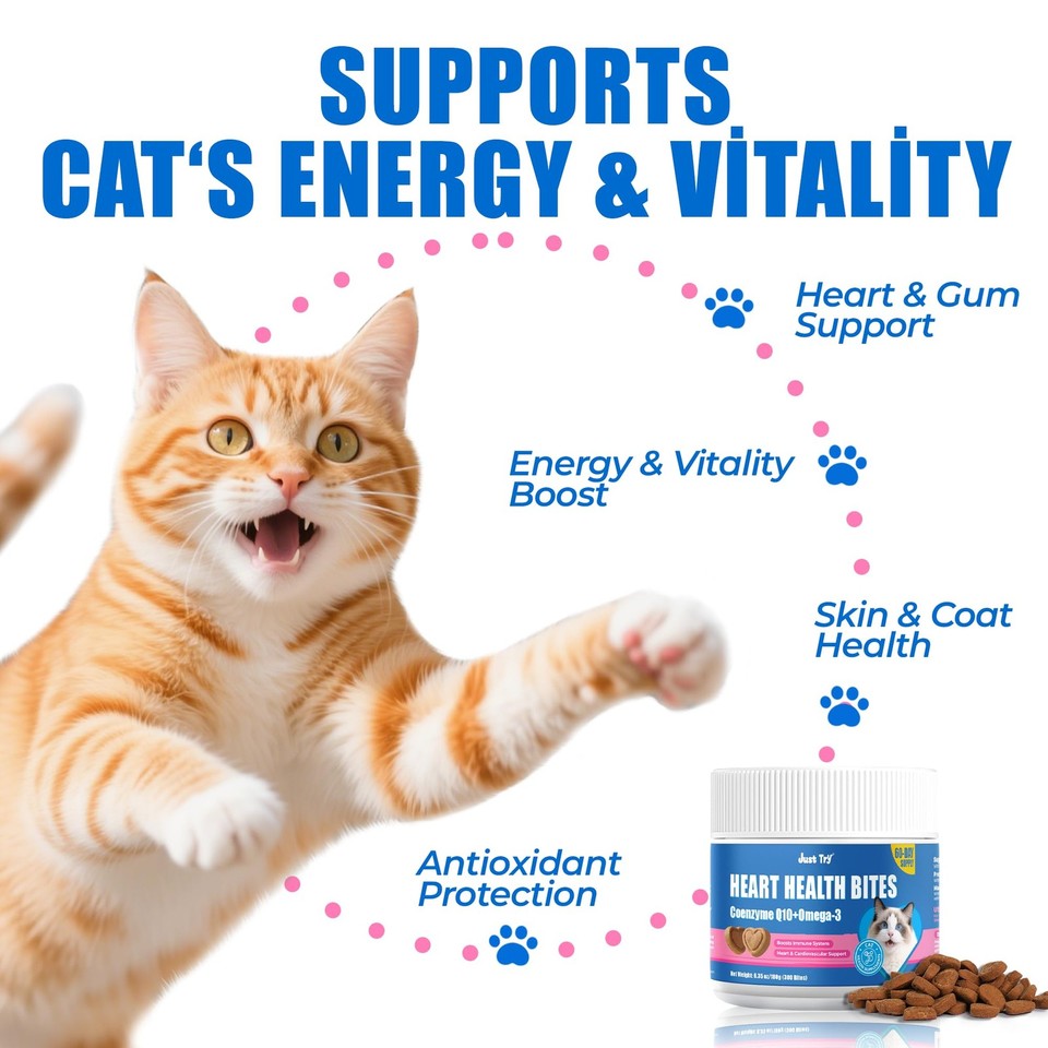 Coenzyme Q10 coq10 Bites for Cats - Advanced q10 & Taurine Cat Treats ...