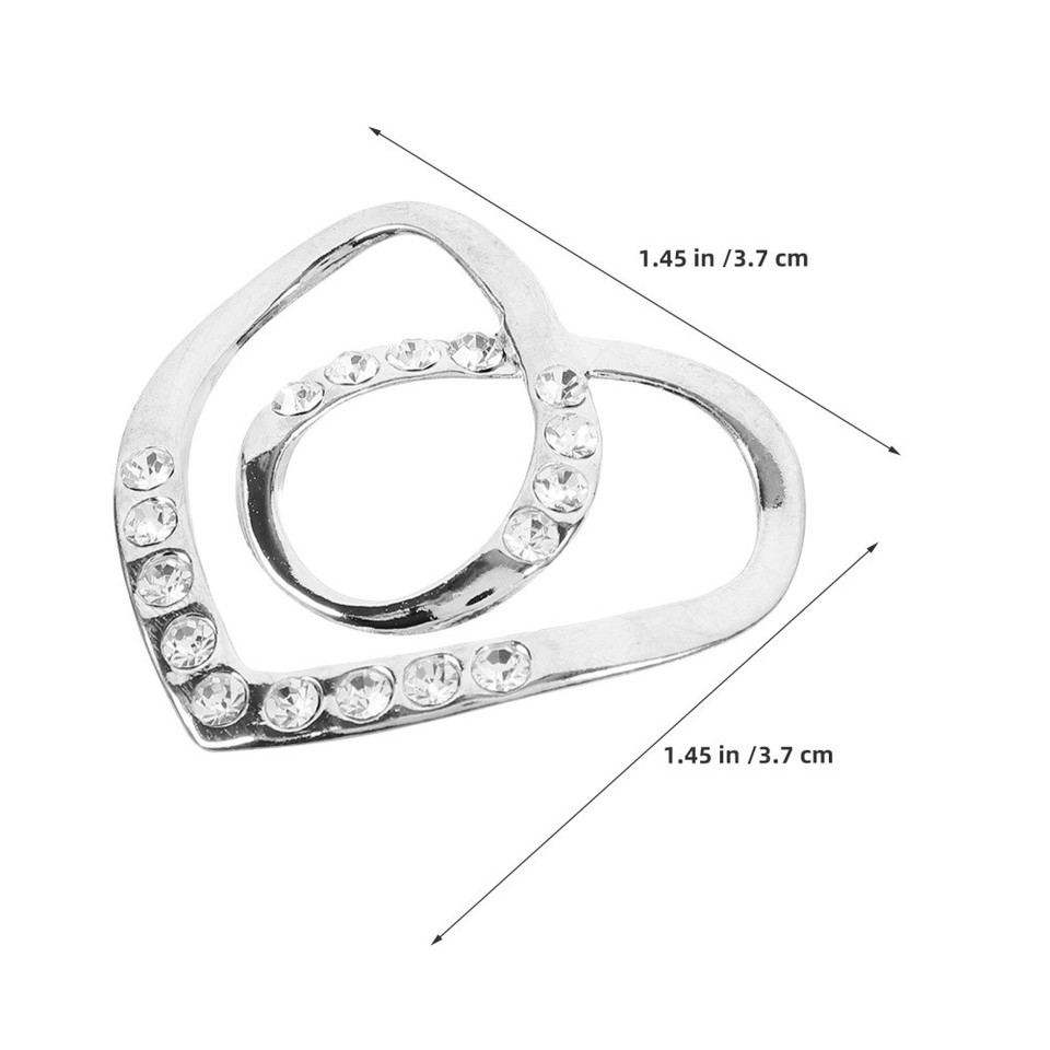 4pcs Scarf Clip for Women - Fashion Heart Metal Scarf Buckles - T-Shirt ...