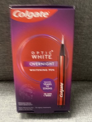 Colgate Optic White Overnight Teeth Whitening Hydrogen Peroxide Gel Pen ...