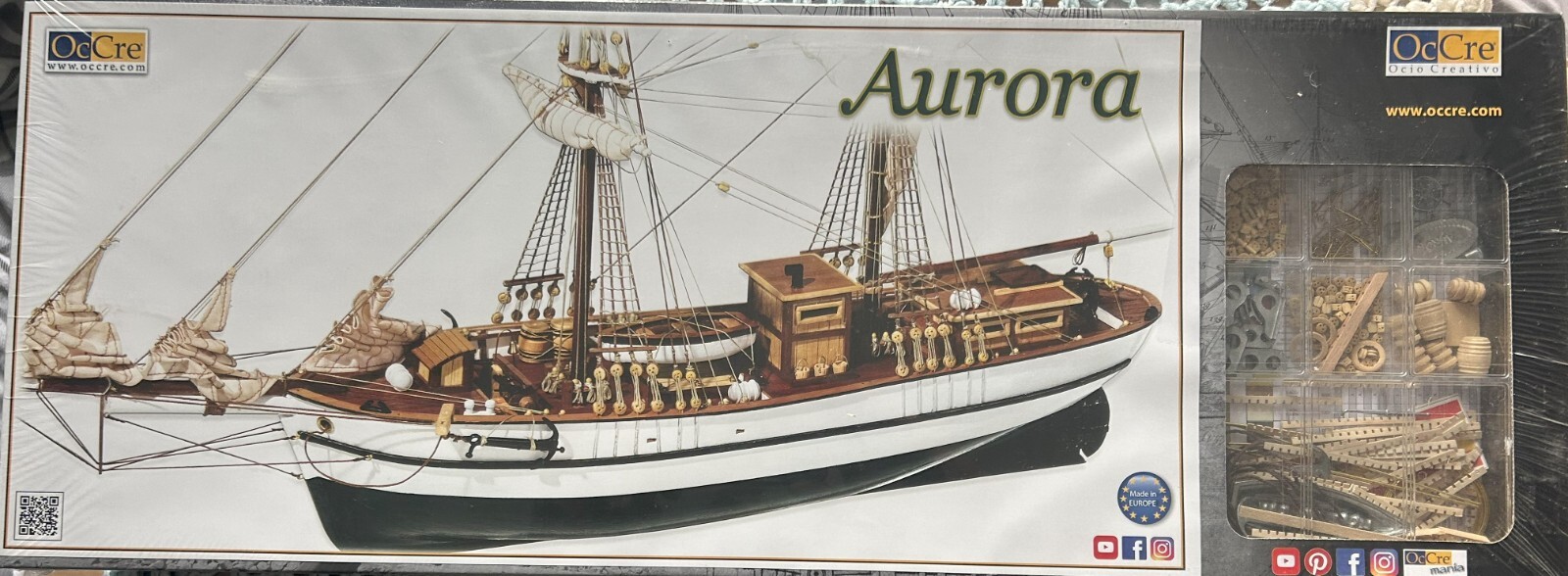 Occre Aurora Brig 13001 Scale1:65 Collectible Wooden Model Boat Kit ...