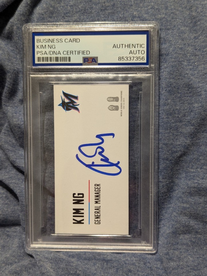 Kim Ng Autograph Business Card Signed PSA DNA Authentic First Female GM ...