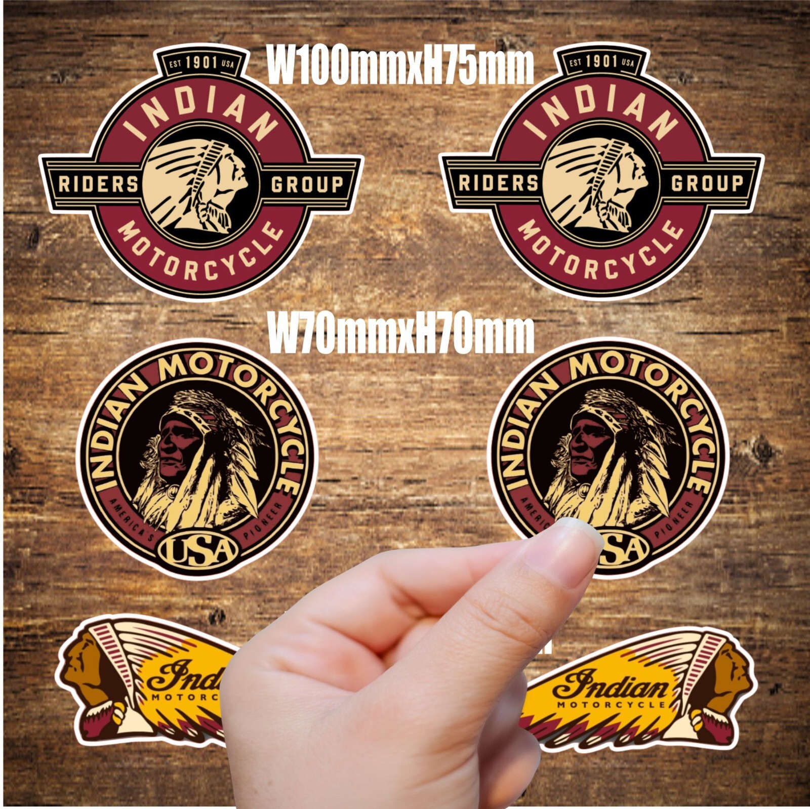 Indian Motorcycle Set of 6 Vinyl Stickers | eBay