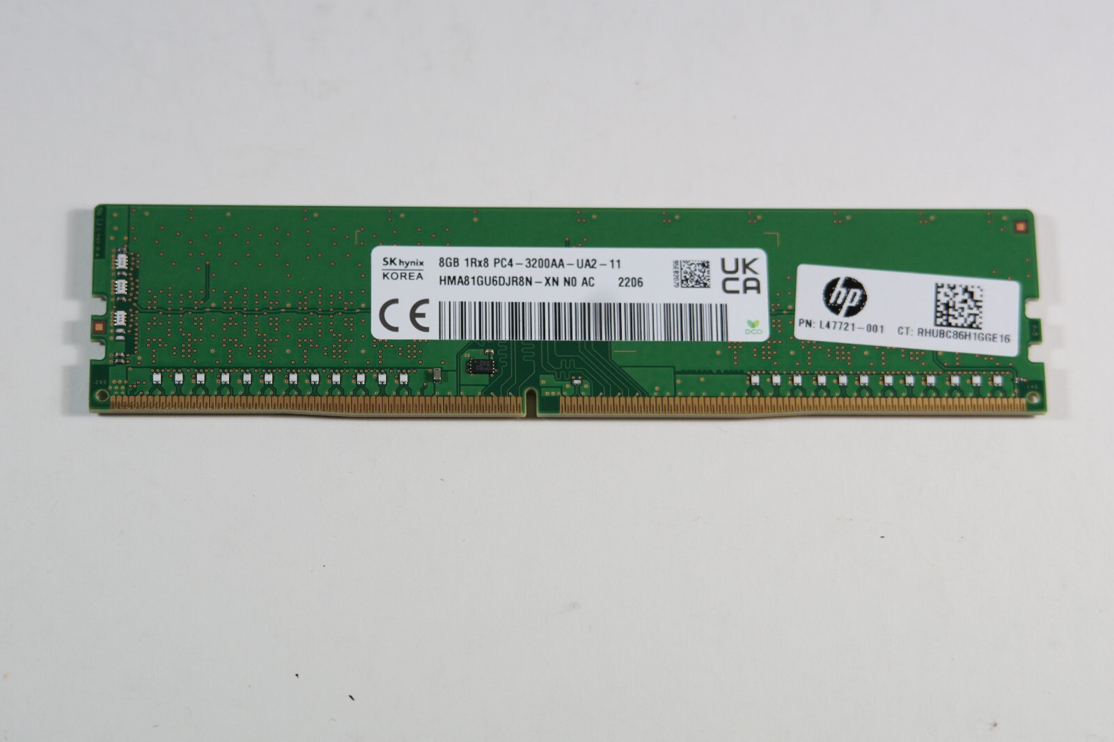 HP Samsung 8GB (1 x 8GB) PC4-25600 (DDR4-3200) Memory (HMA81GU6DJR8N ...
