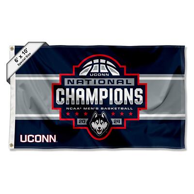 UCONN 2024 Basketball National Champions 6 ft x 10 ft Large Flag | eBay