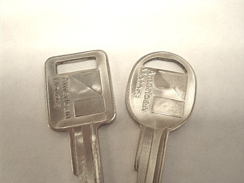 2 NOS Original Key Blanks Fit AMC Javelin AMX & All AMC Models & Jeep ...
