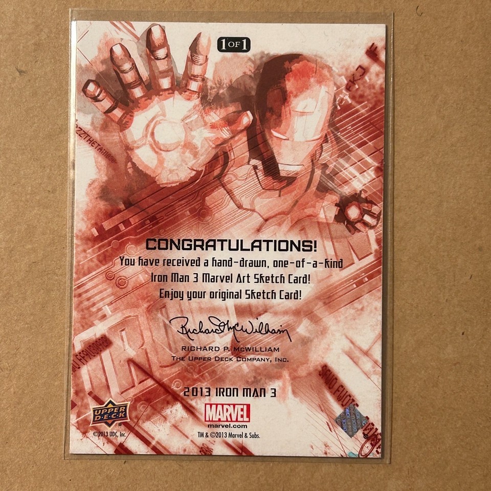 Iron Man 3 / NICK FURY Sketch Card / Upper Deck / Austin Janowsky | eBay