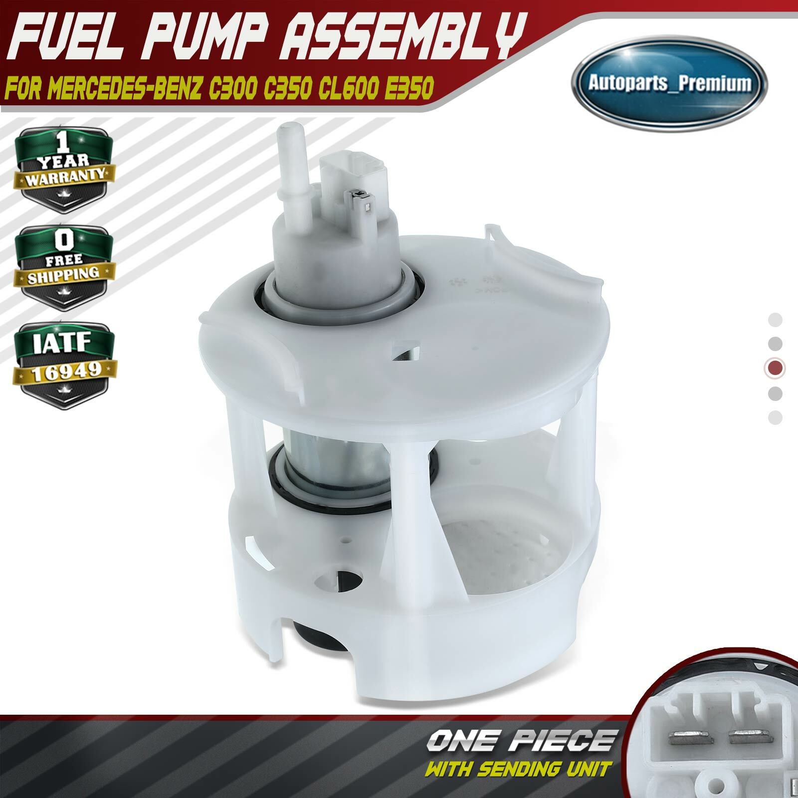 Fuel Pump for Mercedes-Benz C300 C350 CL600 E350 GLK350 S600 Petrol ...