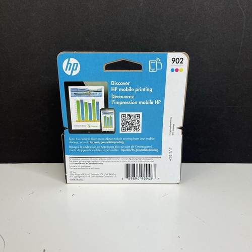 Genuine HP 902 Ink Cartridges 3-Pack Color (Cyan, Magenta, Yellow) EXP ...