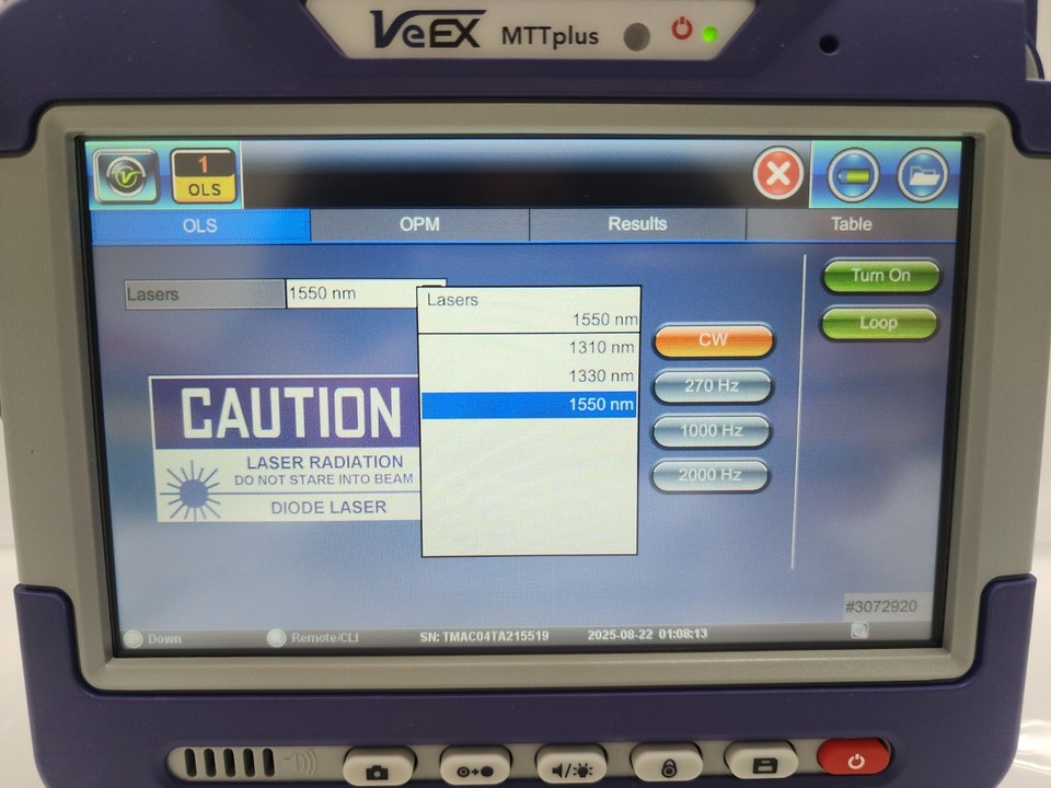 VeEX MTTplus, MTTplus-410+ OTDR Module, 1310/1550/Aux 1330nm, OPM, OLS ...