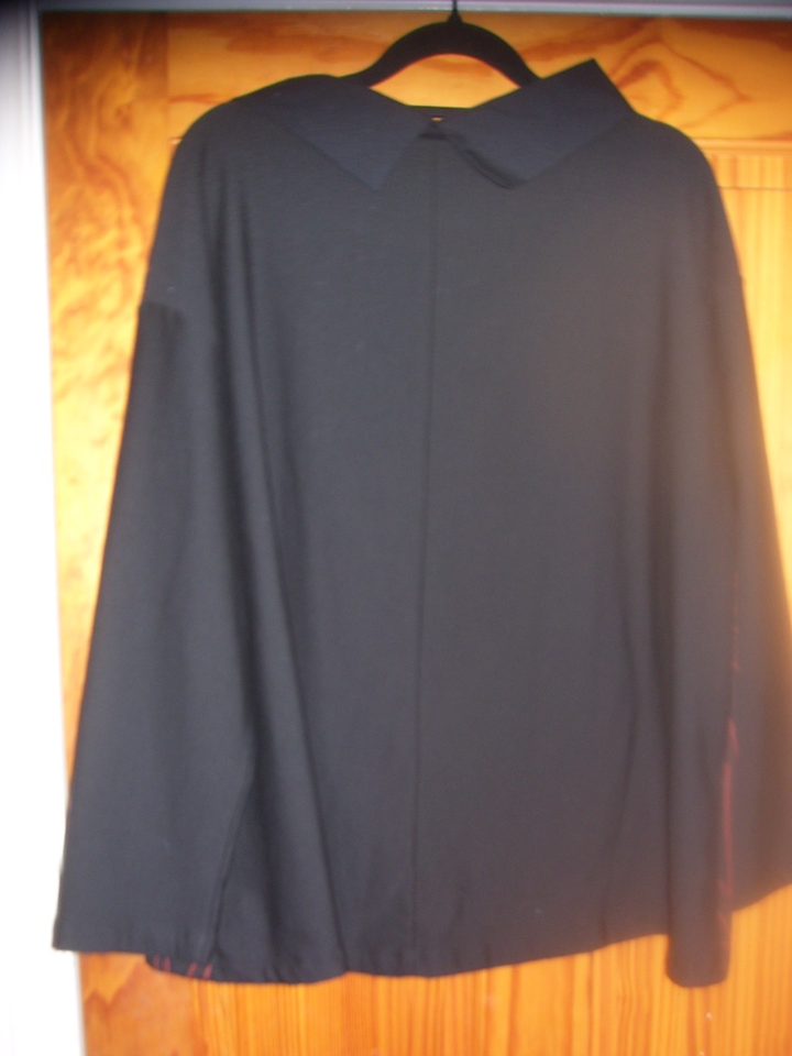 NAYA BLACK LONG SLEEVE HIGH NECK STRETCH TUNIC TOP ORANGE PATTERN SIZE ...