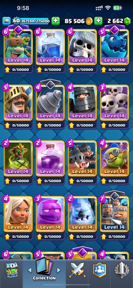 CR/LVL60 ( 82 MAX CARD BEFORE UPDATE ) 11K Trophy | 113 EMOTE | NAME ...