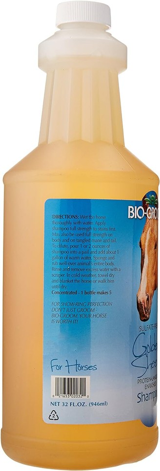 Bio-Groom Golden Sheen Shampoo – Mane + Tail Shampoo for Horses 32oz | eBay