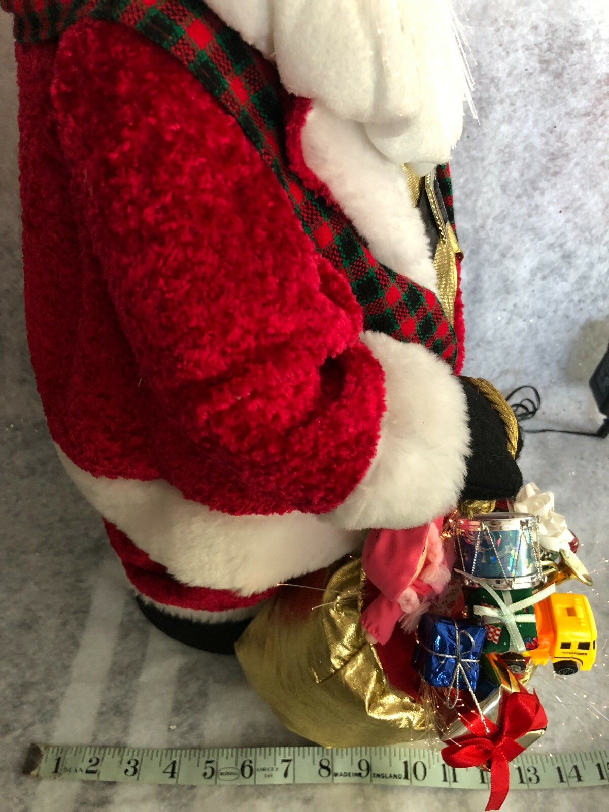 Wonderful Christmas 2ft Tall Fiber Optic Santa Claus with Bag of Toys ...