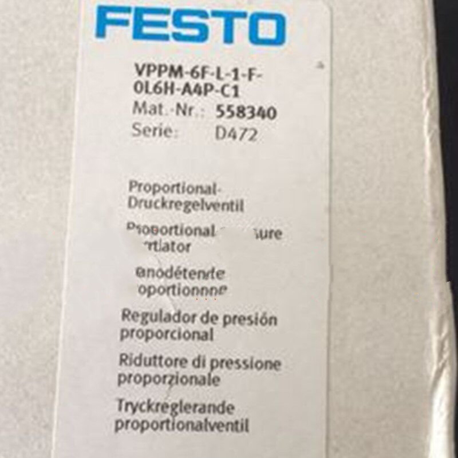 1pc new Festo VPPM-6F-L-1-F-0L6H-A4P-C1 558340 Proportional valve | eBay