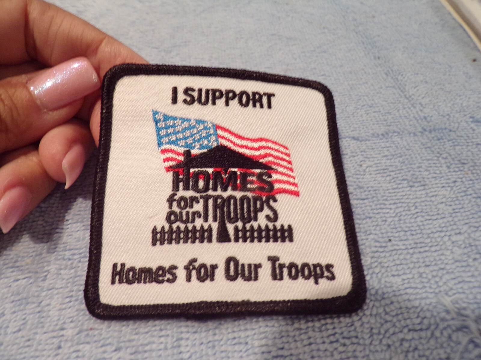 NEW Iron On Patch I Support HOMES for our TROOPS Patch 3" Square | eBay