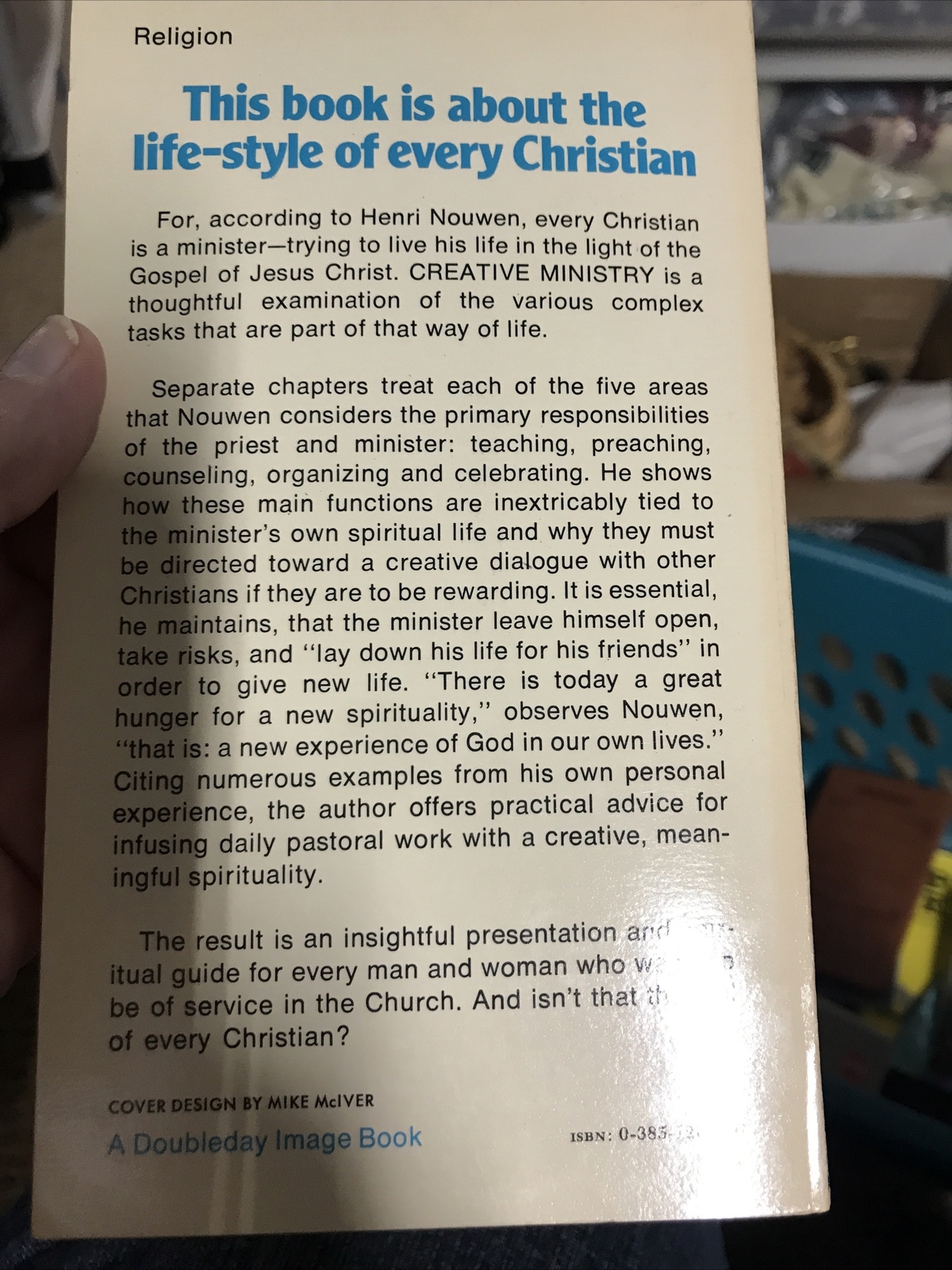 Creative Ministry Trade Paperback 1978 Henri J M Nouwen 9780385126168 ...