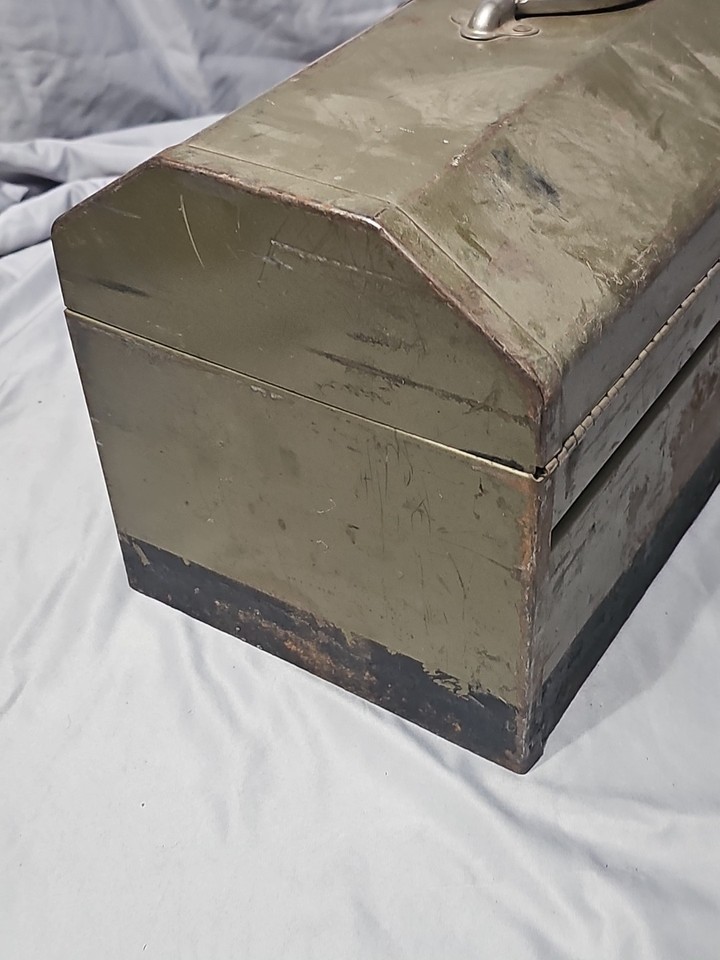 vintage NAPA BALKAMP model 4-4751 metal toolbox tombstone w/tray 18”x9 ...