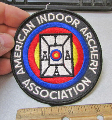 AIAA American Indoor Archery Association Embroidered patch, 4 inch sew ...