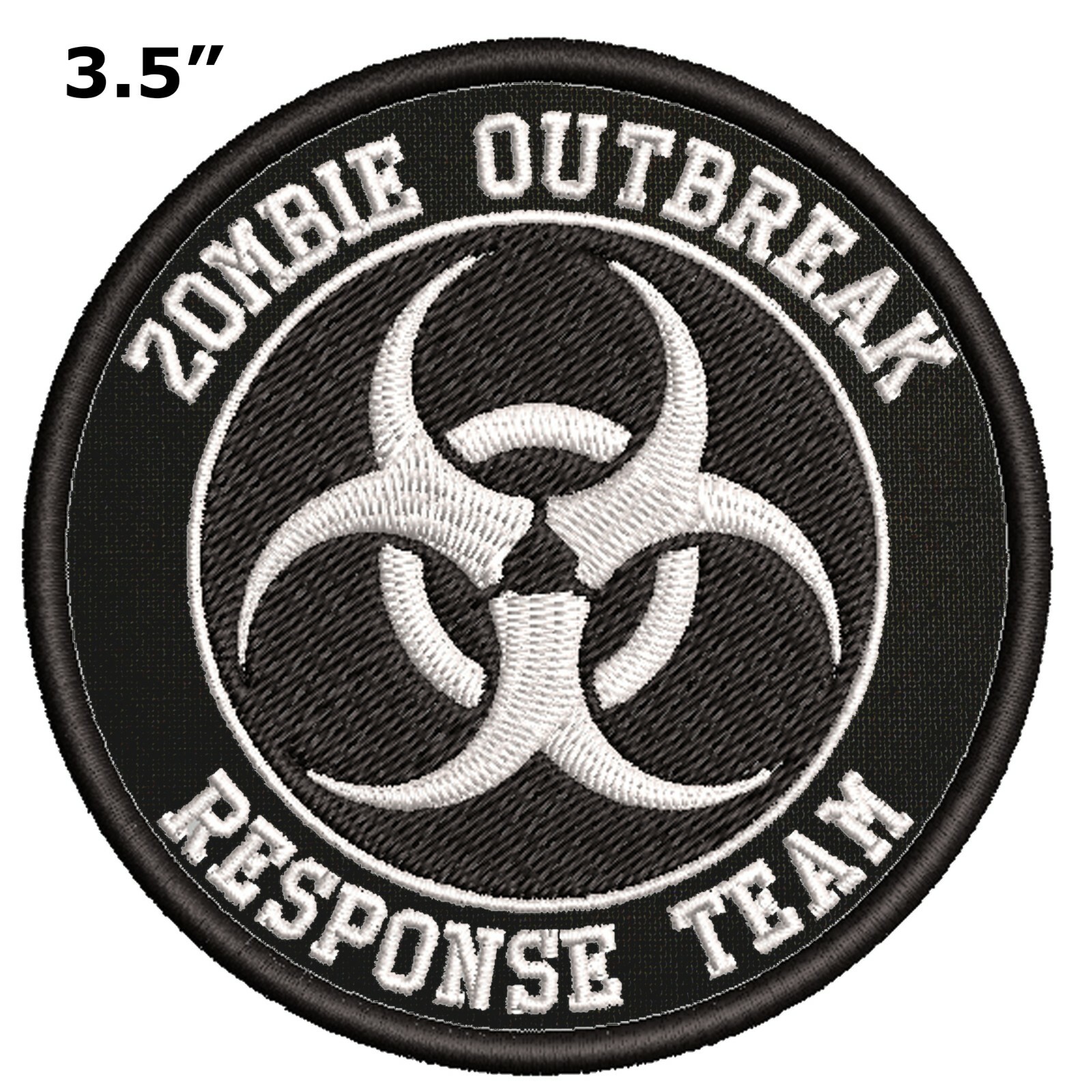 BIOHAZARD SYMBOL EMBROIDERED PATCH IRON / SEW-ON TOXIC WARNING DANGER ...
