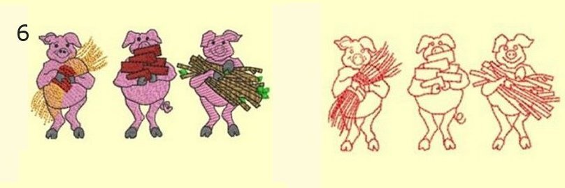 Nursery Rhymes Machine Embroidery Redwork-20 Designs-CD-Floppy- or USB ...