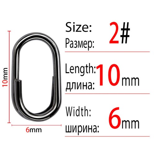 Stainless Steel Oval Split Rings Fishing Connector Loop Various Sizes | eBay