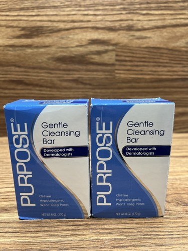 Purpose Gentle Cleansing Face Bar Soap Hypoallergenic 6oz (2 Bars ...