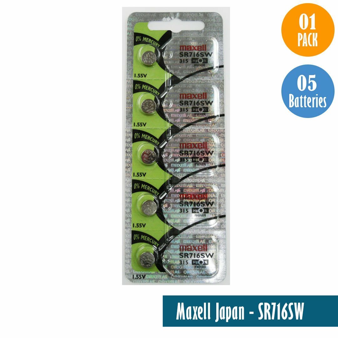 Maxell 315 Watch Cell Batteries SR716SW SILVER-OXIDE New Sealed (5Pack ...