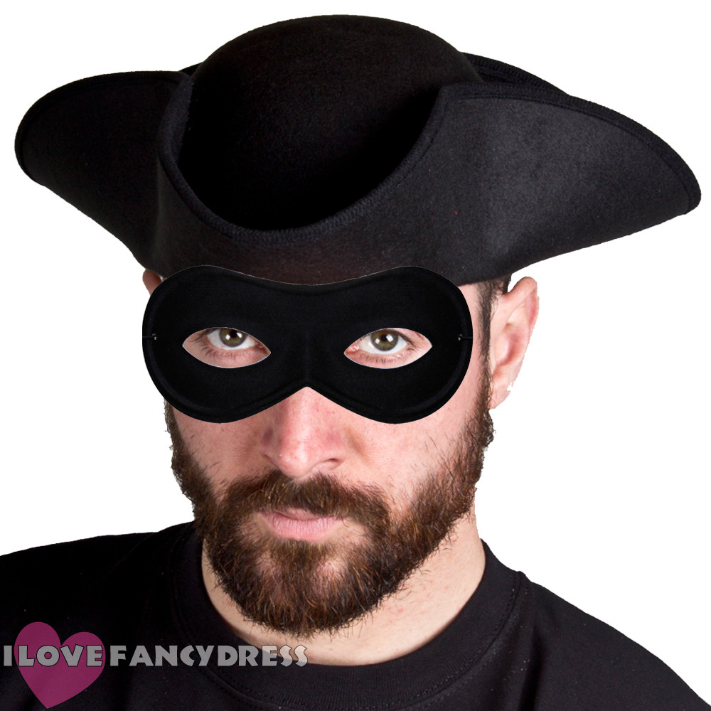 STD HIGHWAYMAN FANCY DRESS TRICORN HAT AND MASK BOOK WEEK COSTUME DICK ...