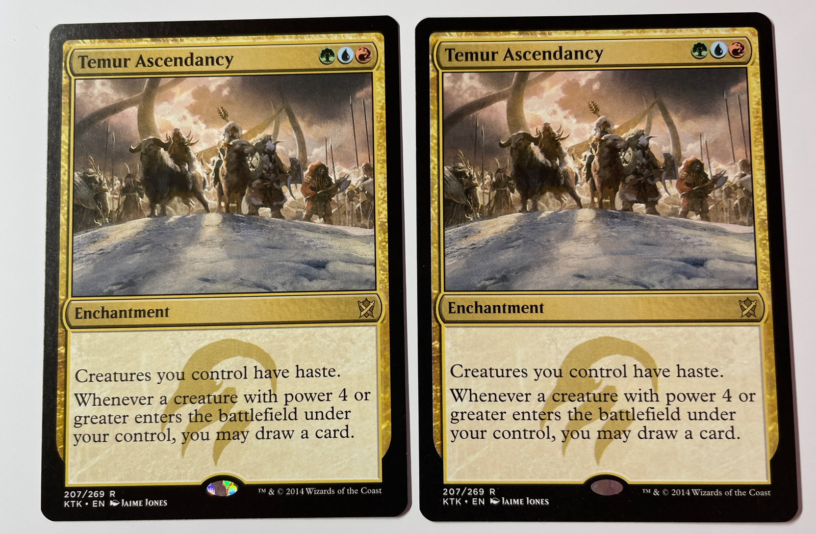 2) MTG Temur Ascendancy Khan Of Tarkir Rare 2014 Wizards Of The Coast ...