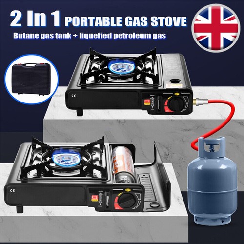 Portable Butane Gas Stove Single Burner Outdoor Picnic Camping BBQ ...