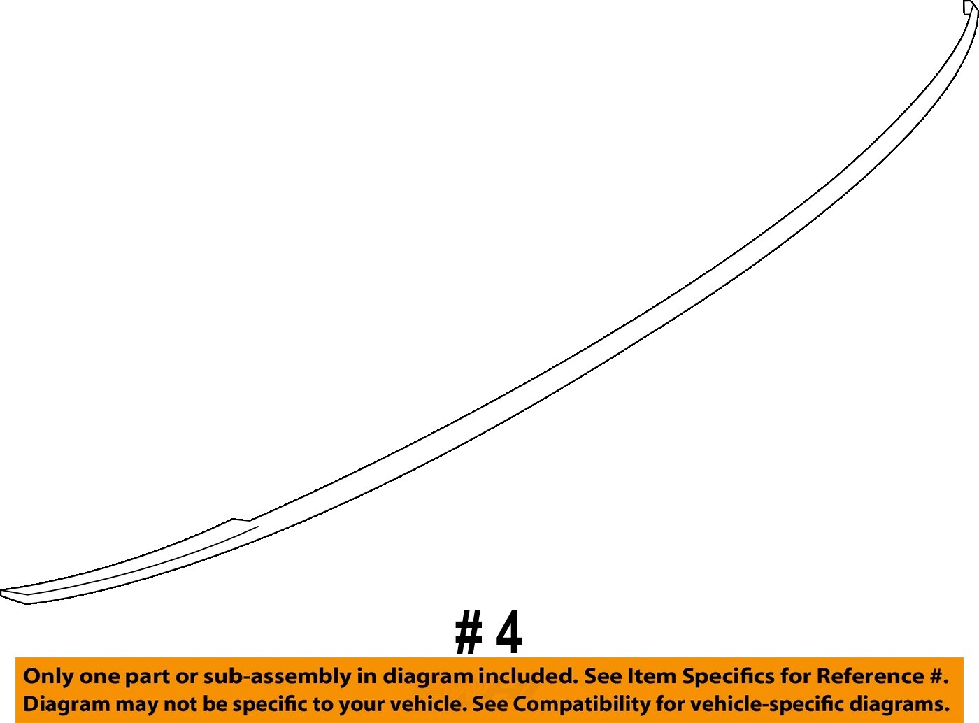 Genuine+BMW+428i+Rear+Bumper+Molding+Decorative+Strip+51127294812 for ...