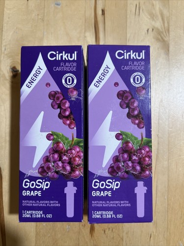 Cirkul GoSip Grape Flavor Cartridge Active Energy Drink Cartridges Pack ...