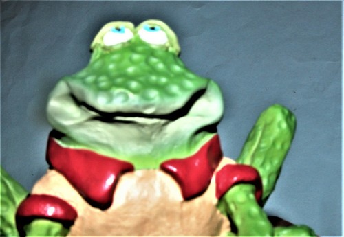 Russ Berrie, "Old Croaker" frog 21270, Doug Harris, New/box Geezer ...