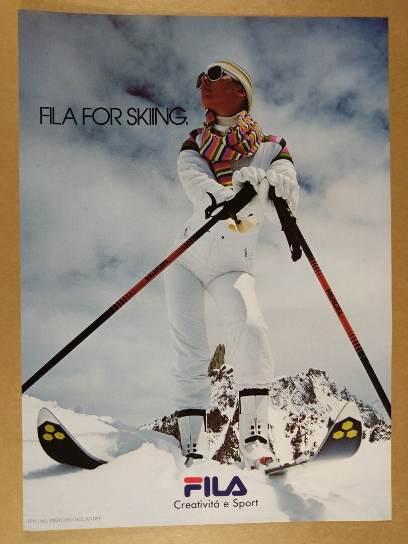 1980 Fila for Skiing vintage print Ad | eBay