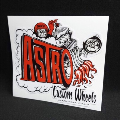 Astro Custom Wheels Vintage Style DECAL, Vinyl STICKER, racing, hot rod ...