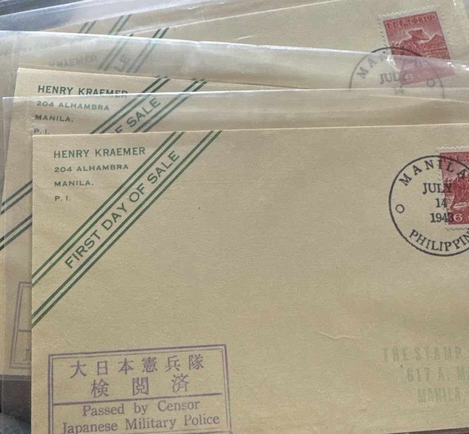 Lot of 5: Japan Occupied Philippines First Day Cover Postcard 1943 | eBay