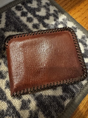 Vintage Brown Braided Zip Wallet English Pigskin Unisex 50s/60s | eBay