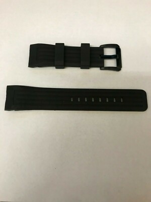 Bulova Men's 98B142 Black Rubber Band Watch Strap Black Buckle ...