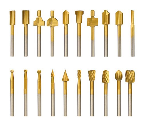 10pcs 1/8" Shank Router Bits +10pcs HSS Router Carbide Engraving Bit ...