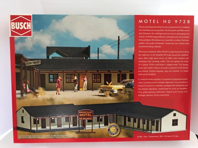 Busch HO Scale Motel 1950s Kit 9728 for sale online | eBay