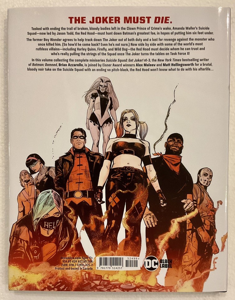 Suicide Squad: Get Joker! Hardcover (Brian Azzarello, DC, September 2022) 9781779514257 | eBay